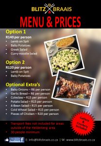 Our Spitbraai Menu – Blitz Braais